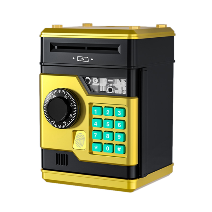 Electronic Piggy Bank ATM Password Money Box Safe Smart Fingerprint ...