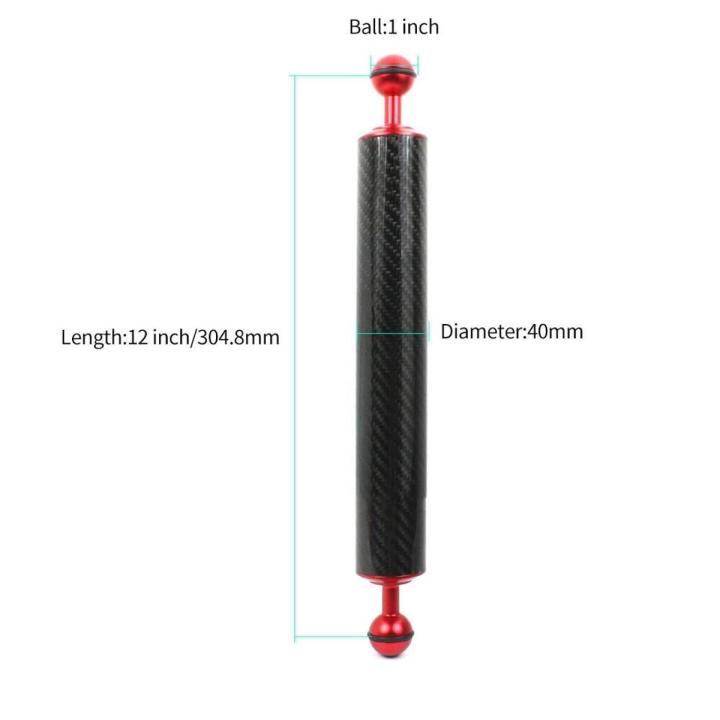 BGNing Carbon Float Extension Arm 1" Dual Diving Photography 12 ...