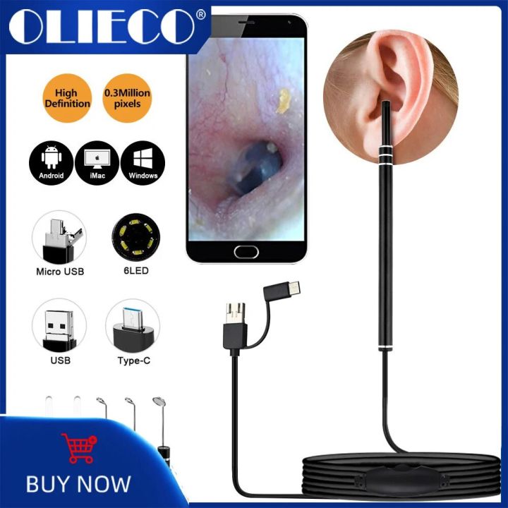Medical In Ear Cleaning Endoscope Spoon Mini Camera Ear Picker Ear Wax ...