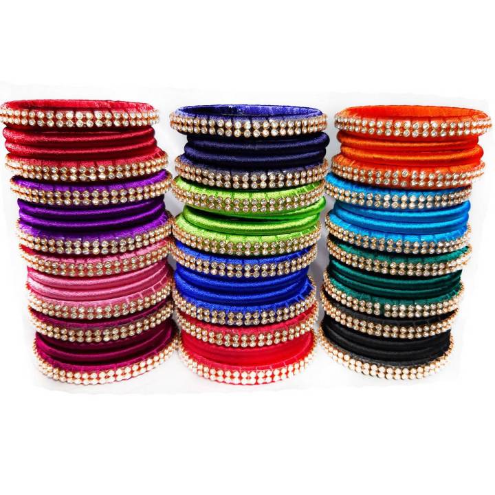 Silk Thread Bangles | Daraz.lk