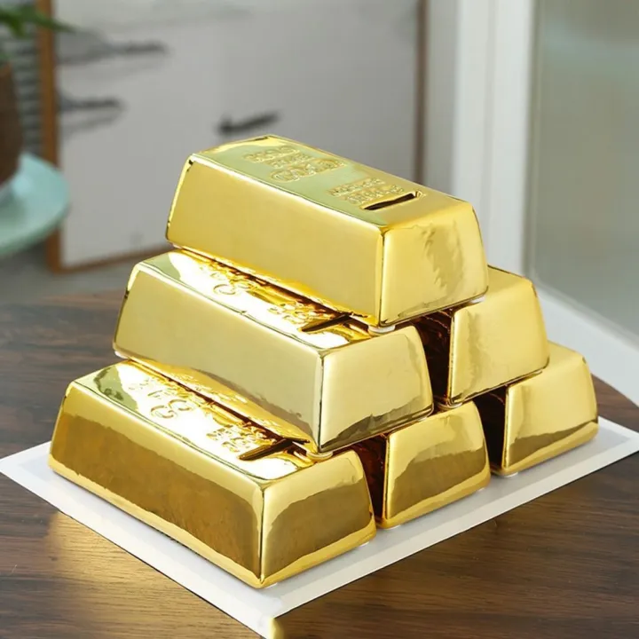 Artificial Unique Bullion Bar Bullion Prop Simulation Brick Coin Bank ...