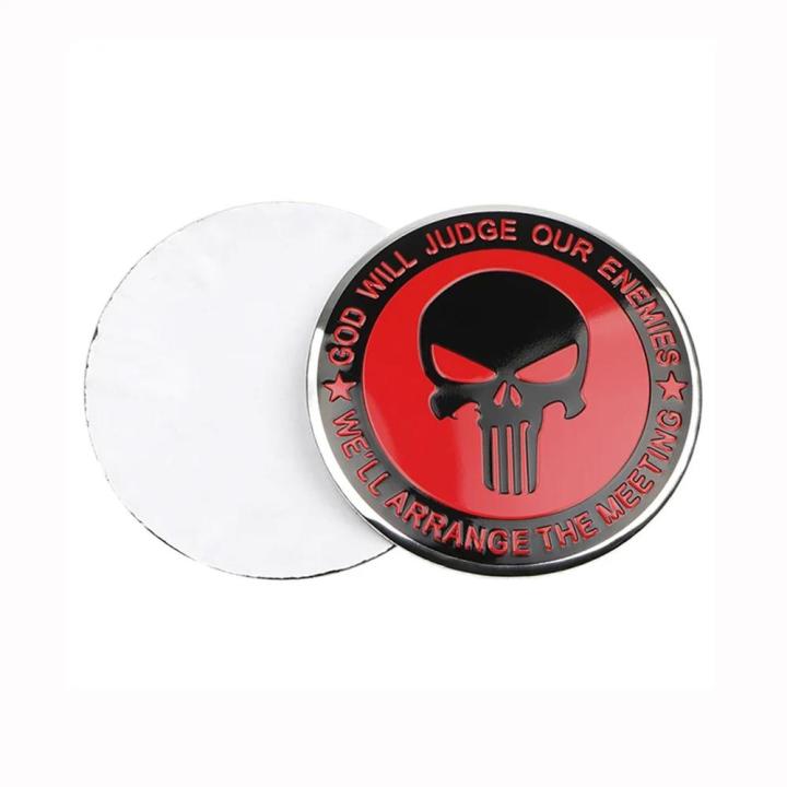 Auto Hub Caps Car Wheel Center Caps Skull Car Hubcap Sticker ...