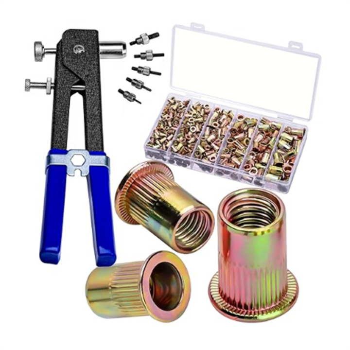 Pressure Rivet Nut Tool Kit, 430Pcs Metric Rivet Nut Combination, B ...