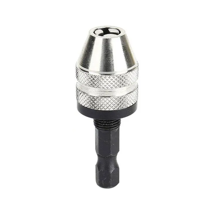 1/4 Inch Hex Shank Keyless Drill Chuck Quick Change Adapter Converter 0 ...