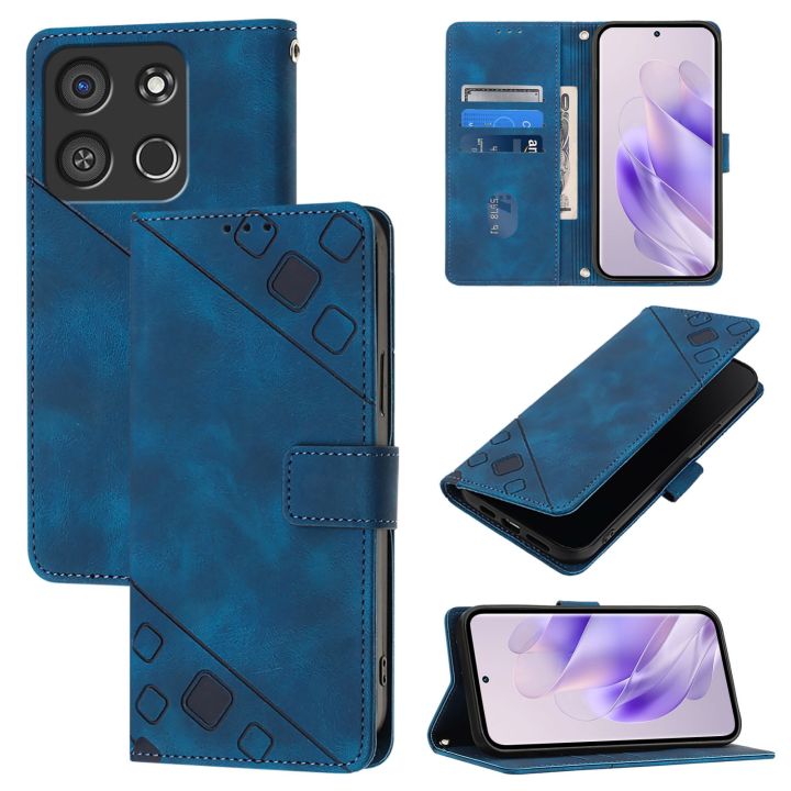 Skin Feel Embossed Leather Phone Case For Itel A70/Itel A58 / A49/ltel ...