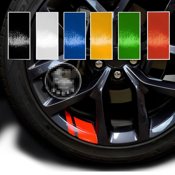 4Pcs Reflective Car Wheel Rim Stickers Vinyl Car Styling Stickers Mark ...