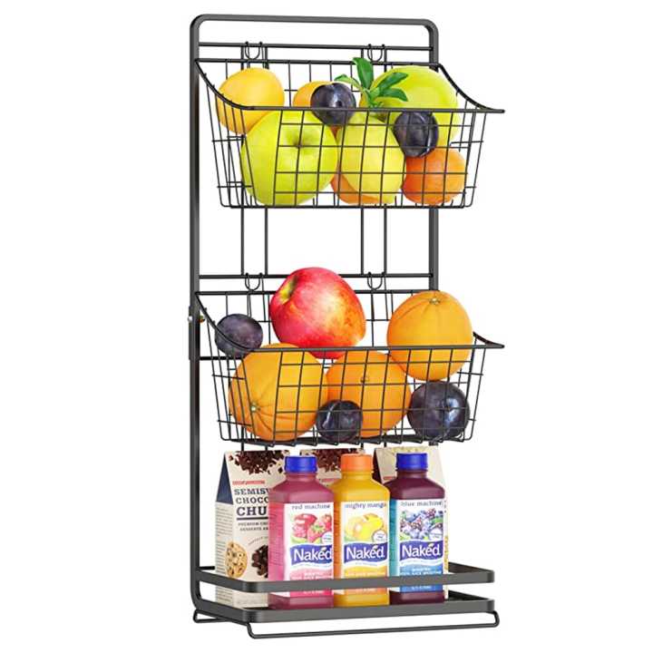 3 Layer Stand Fruit Basket / Fruit and Vegetable Basket for Kitchen / 3 ...