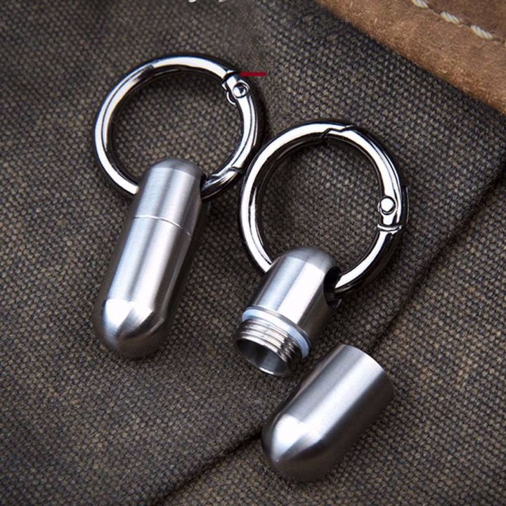 EDC Mini Portable Drug Container Titanium Alloy First-Aid Canister ...