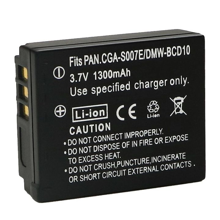 CGA-S007E DWM-BCD10 Camera TZ1TZ30 TZ50 Rechargeable Lithium Pack ...