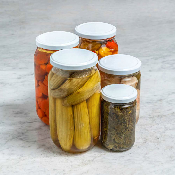 Food Storage Glass Bottle 200/300/500/750/1000ml Jam Jars Spices ...