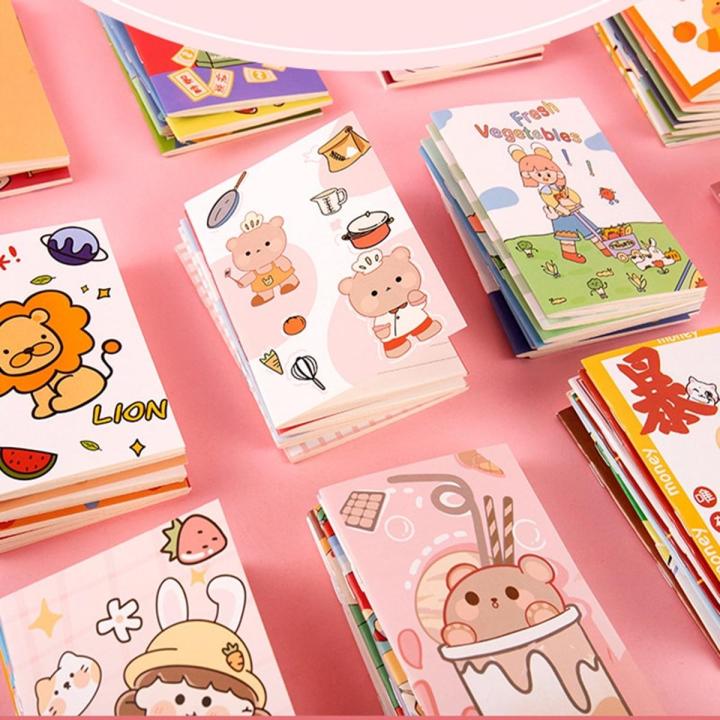 10pcs/pack kawaii Mini Notebook Cartoon Notepad child Diary Planners ...