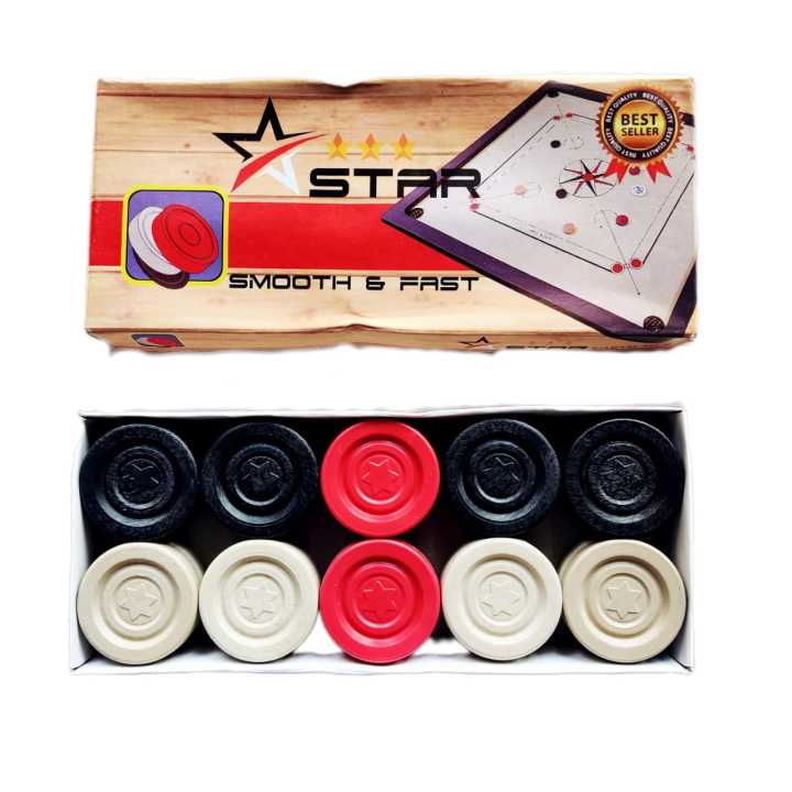 Carrom Board Coins Full Set with - 20 Pcs Smooth & Fast Carrom Coins ...