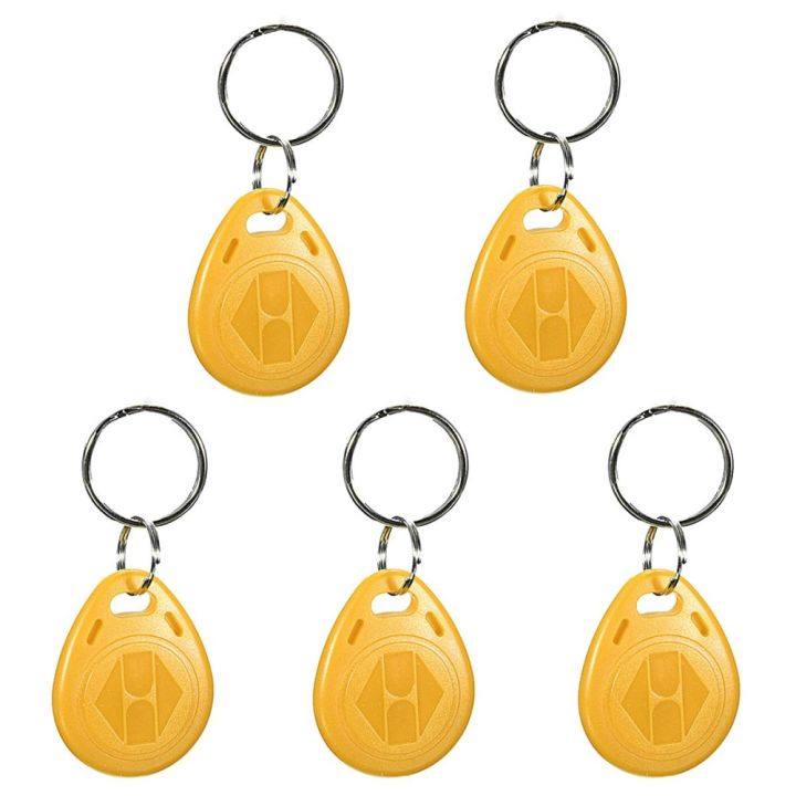 5Pcs 125Khz RFID Proximity ID Card Token Tags Key fobs Keyfobs-Yellow ...