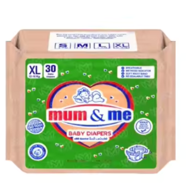 Mum and Me Baby Diaper XL (XL Baby Pasting) 10 Pack | Daraz.lk