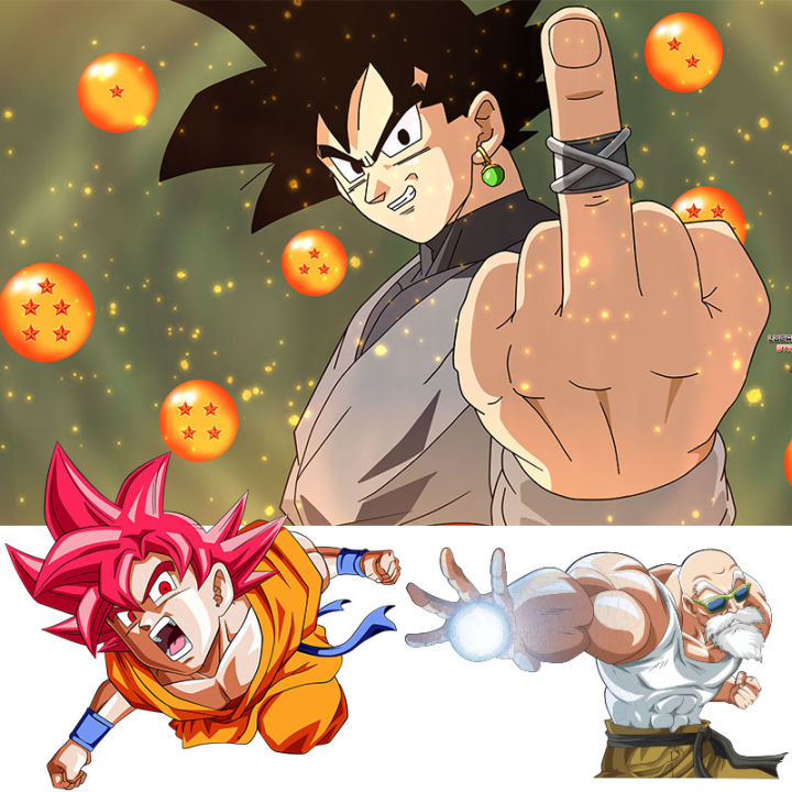 Riman Dragon Reflective Sticker Cartoon Goku Black Car ...