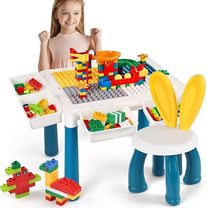 All-in-one Kids Multi-functional Building Blocks Table | Daraz.lk
