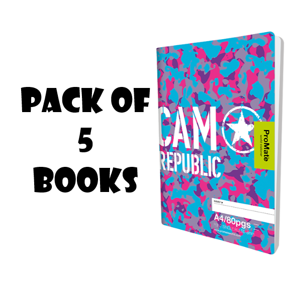 ProMate CR 80 Page Single Ruled Book - 5 Book Pack | Daraz.lk