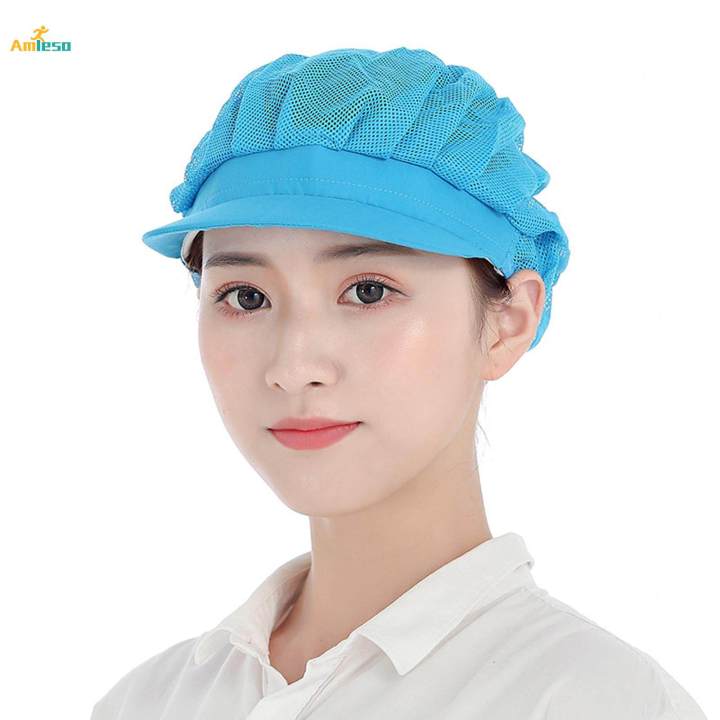 Chef Hat Mesh Food Service Baker Cap Waiter Cap for Commercial ...