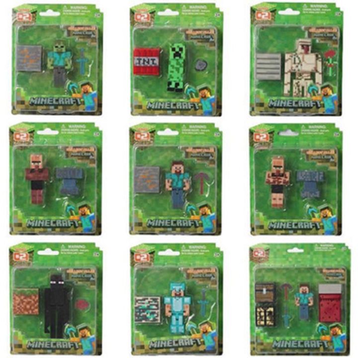 Minecraft Creeper Steve Iron Golem Derma mini-doll figure model ...