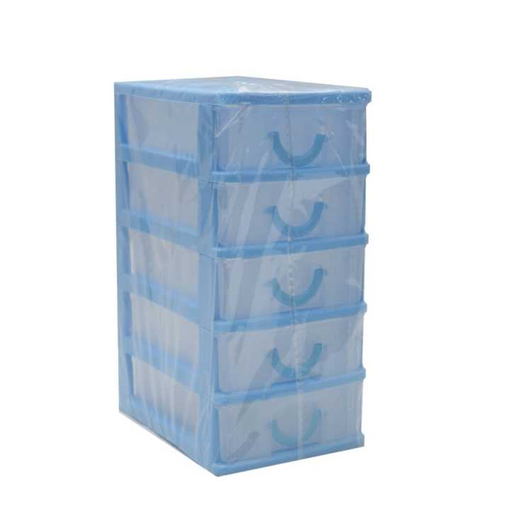 Plastic Mini Drawer 1x5 - Blue | Daraz.lk