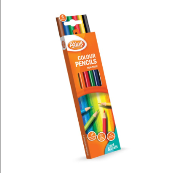 Atlas Color Pencils - 6 Color Set | Daraz.lk
