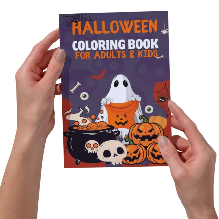 50-Page Halloween Coloring Book for Adults & Kids – Fun & Spooky ...