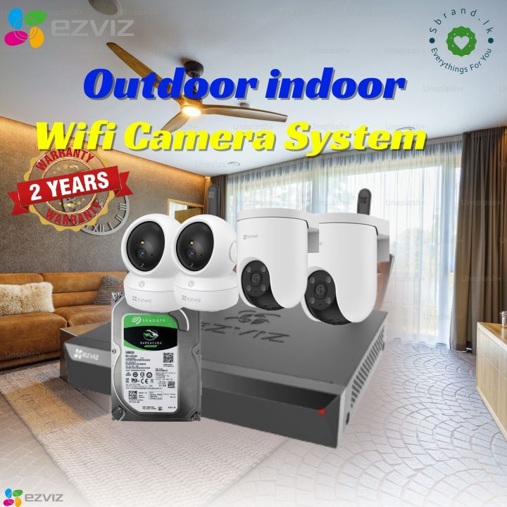 Ezviz Wi-Fi Camera System Indoor Outdoor 4ch IP Camera System Ezviz ...
