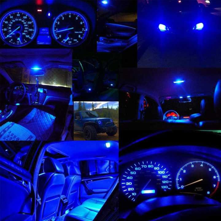 T5 Blue LED Light Bulbs W5W W3W W1.2W Car Dashboard light Indicator ...