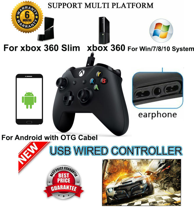 Microsoft Xbox Controller 360 Wired USB Game For Windows PC Game Pad ...