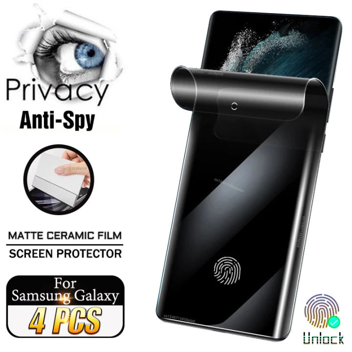 Matte Ceramic Privacy Film For Samsung Galaxy S24 S23 S22 S21 S20 Plus ...