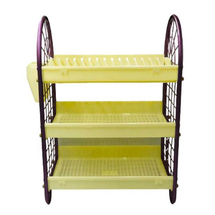 Plastic 3 Tier Kitchen Dish Rack With Spoon Holder | Daraz.lk