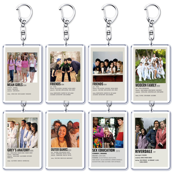 Popular ClassicTV Show Keychains Friends Mean Girls Outer Banks Pendant ...