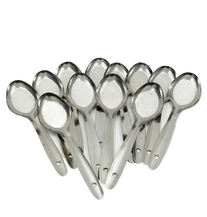 12 Pieces Silver Curry Spoons Set | Daraz.lk