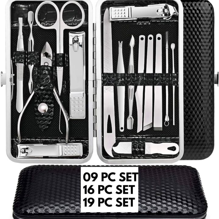 High Quality Nail Clipper Stainless Steel Nails 19 PC Set Manicure Ear ...