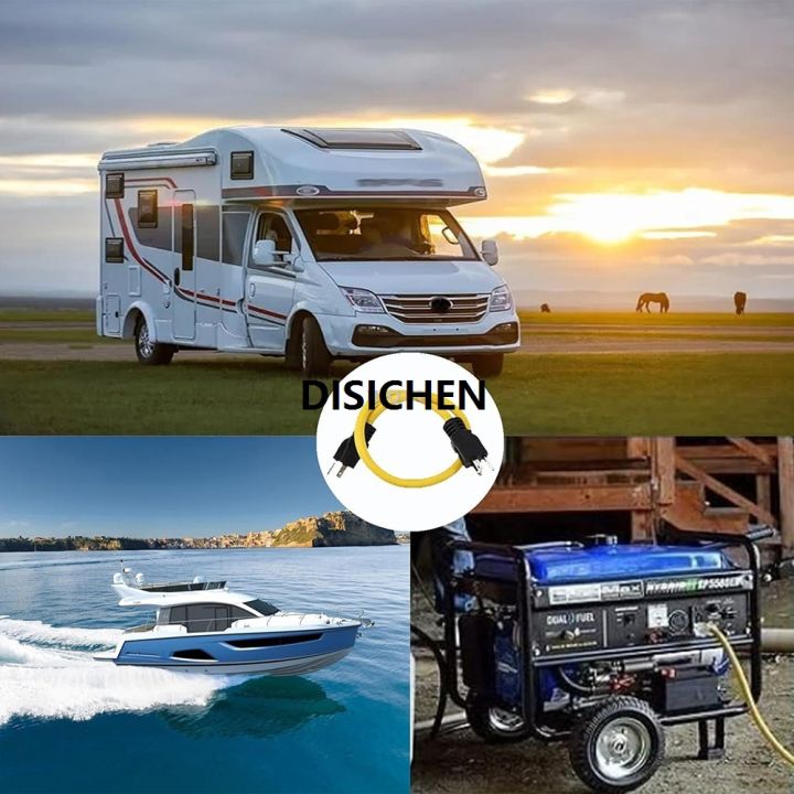 DISICHEN IUQXU 3 Prong Double Male Adapter Male to Male 5-15P Extension ...