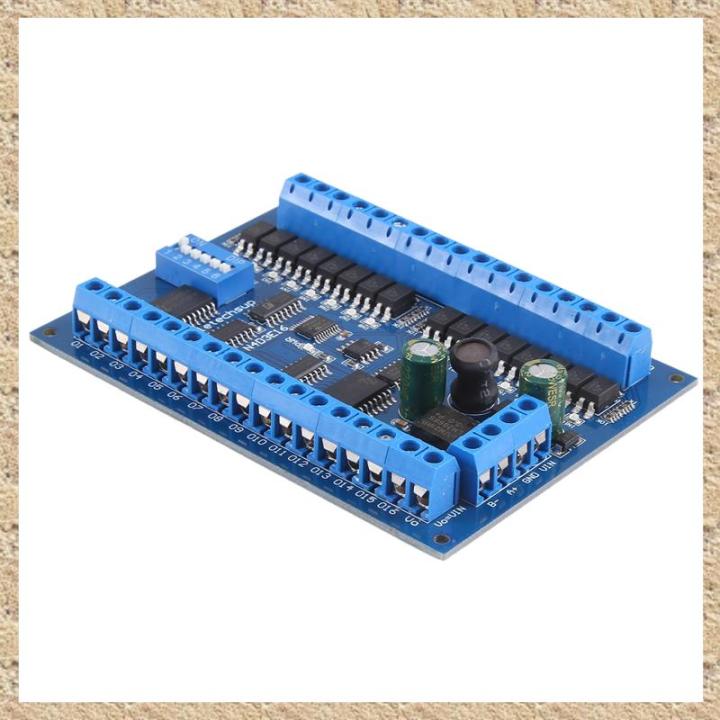 DC 12V 24V 16 Input 16 Output RS485 Remote Control Switch PLC IO Expansion Board Modbus RTU ...