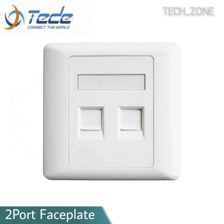 Tede Two Port Network Faceplate 2port face plate Network Ethernet LAN ...