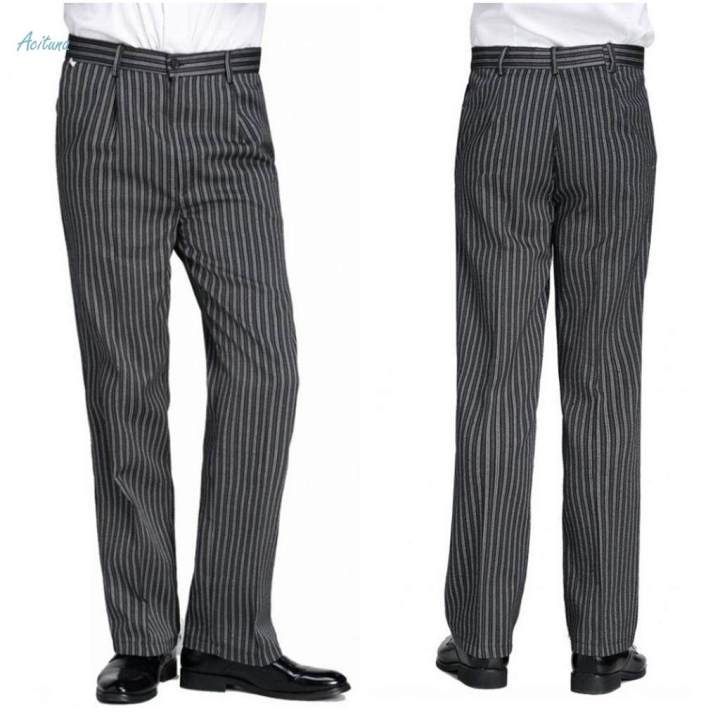 Chef Pants Restaurant Hotel Uniform Cook Trousers Work Wear, Unisex #3 ...
