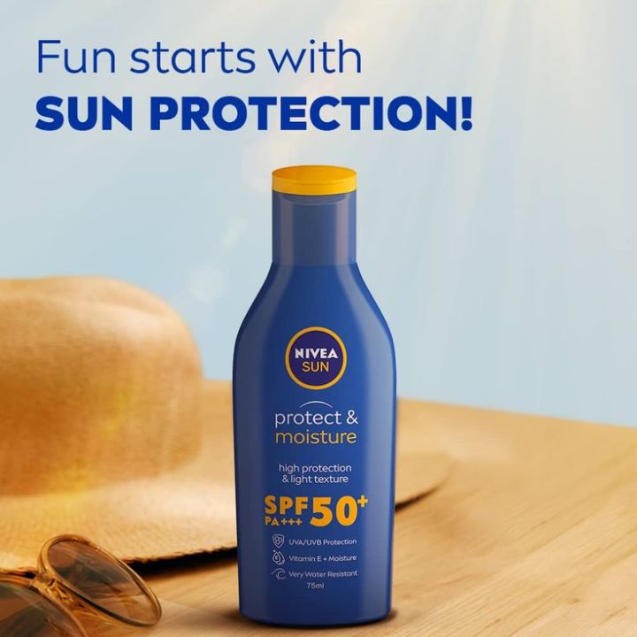NIVEA Sunscreen - SPF 50+ PA++++ Sun Moisturising Lotion (75 ml) | Daraz.lk
