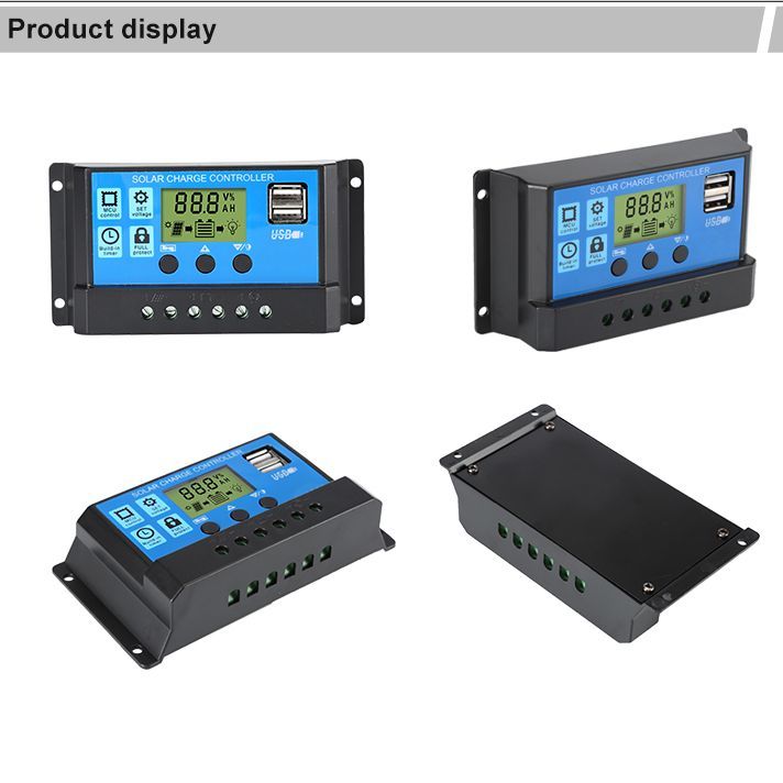 Solar Charger Controller PWM regulator battery cutoff unit 12V/24V, 10A ...