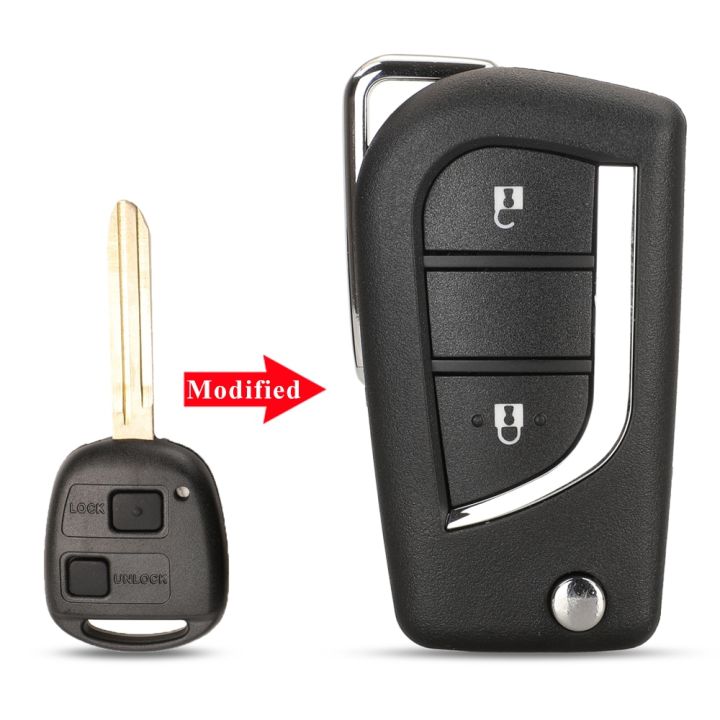 50171 Modified Flip Remote Key Fob 433MHz 4D67 /4C for Toyota Prado 120 ...