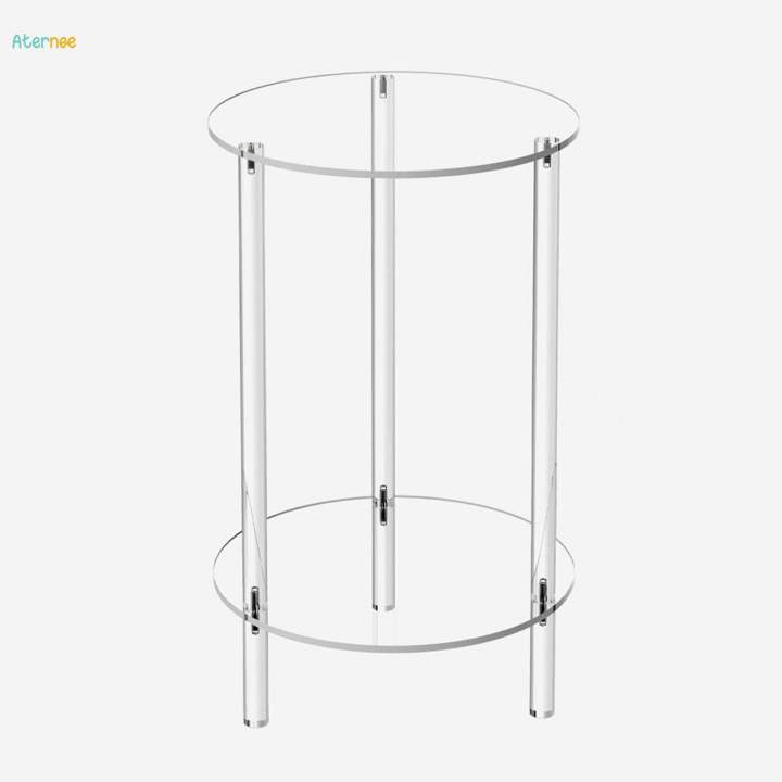 Clear Acrylic Side Table Clear End Table Bedside Furniture Easy Assembly Drink Table for Bedroom ...