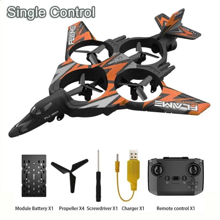 RC Airplane Fighter Fixed Wing Drone Model Aircraft Electric RTF Remote ...