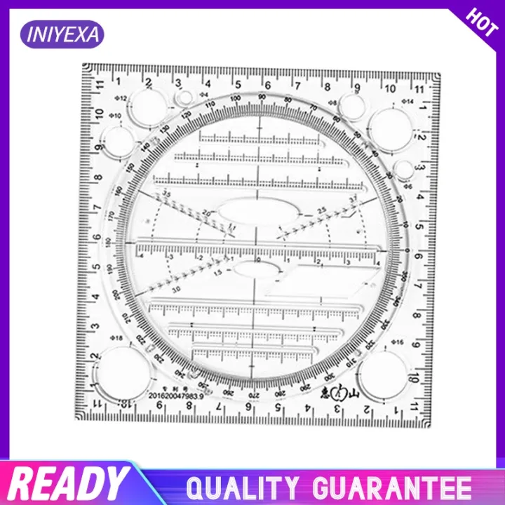 Multifunctional Drawing Ruler Plastic Table Parallel Line Geometric ...