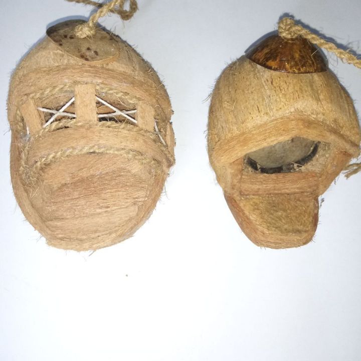 Coconut Husk Bird nest Squirrel cage Natural Bird House Outdoor House ...