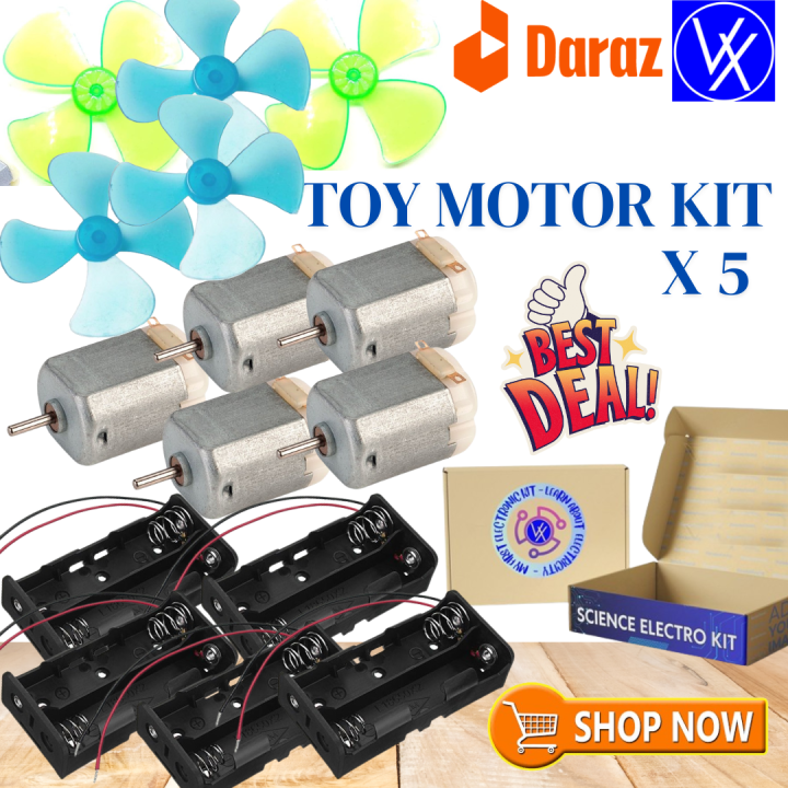 Electronic 15psc DIY toy science educational motor circuit learning kit ...