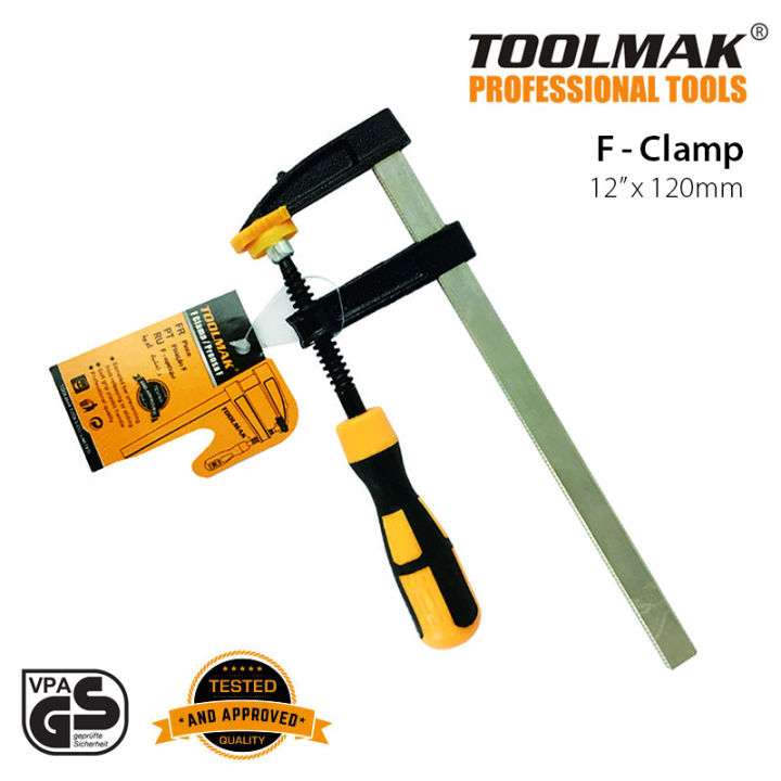 F-Clamp Heavy Duty Steel Woodworking Bar Clamp - 12" - Toolmak | Daraz.lk
