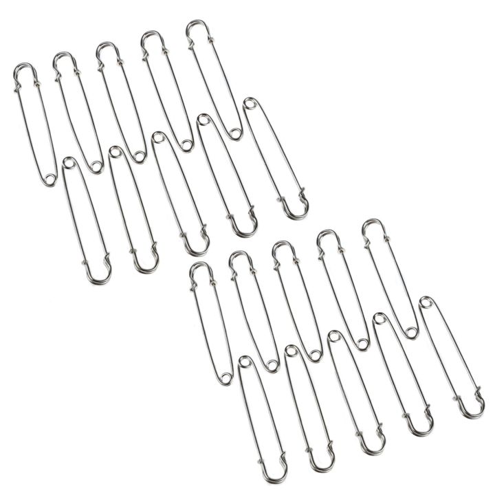 20 Pcs 4 Inch Large Metal Safety Pin Big And Strong Enough To Hold