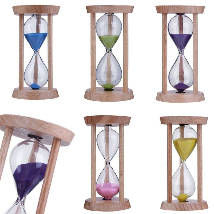 Wooden Sand Clock 3 Minutes Hourglass Sandglass Toothbrush Timer ...