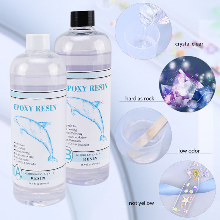 Gentlemange 1:1 Clear Epoxy Resin Crystal Clear Art Resin Epoxy 2 Part ...